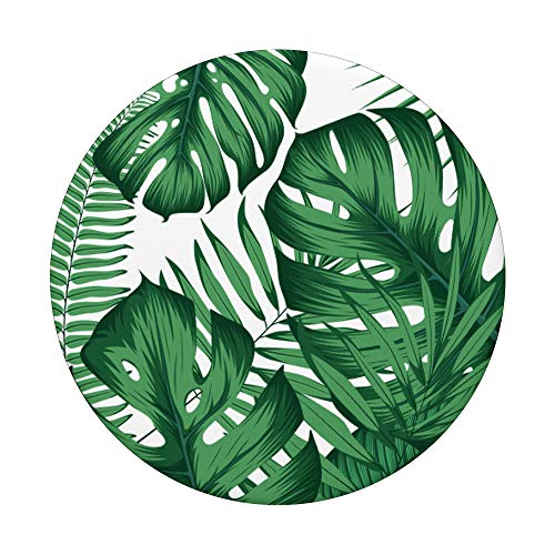 Green Tropical Palm Tree Leaves PopSockets PopGrip: Swappable Grip for Phones & Tablets