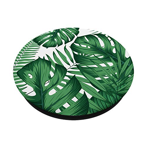 Green Tropical Palm Tree Leaves PopSockets PopGrip: Swappable Grip for Phones & Tablets