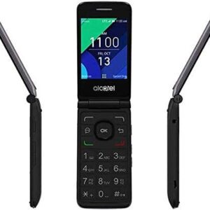 Alcatel GO Flip 2 4G LTE FlipPhone Bluetooth WiFi MP3 Camera Good for Elderly - GSM Unlocked (4 GB + 32 GB SD Bundle)