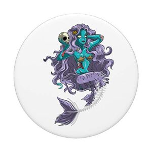 Halloween Zombie Pin Up Skeleton Mermaid PopSockets PopGrip: Swappable Grip for Phones & Tablets