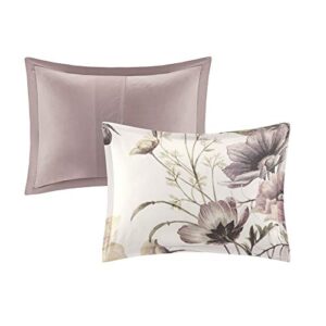 Madison Park 100% Cotton Duvet Set Beautiful Floral Design, All Season, Breathable Comforter Cover Bedding Set, Matching Shams, King/Cal King(104"x92"), Blush 3 Piece