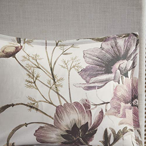 Madison Park 100% Cotton Duvet Set Beautiful Floral Design, All Season, Breathable Comforter Cover Bedding Set, Matching Shams, King/Cal King(104"x92"), Blush 3 Piece