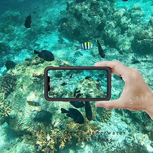 Lanhiem iPhone 11 Pro Waterproof Case, 360 Full Body Protection Underwater Dirtproof Shockproof Clear Cover with Built-in Screen Protector for iPhone 11 Pro 5.8 Inch (Black)