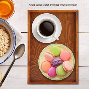 Wooden Tea Tray,Traditional Chinese Japanese Wooden Rectangular Tea Tray Coffee Fruit Snack Tray, widely Used in Restaurants(35*24cm)