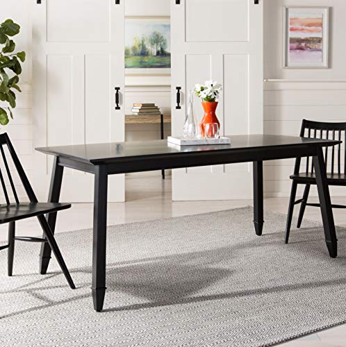 SAFAVIEH Home Collection Brayson Modern Black Rectangle Dining Table