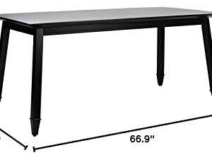 SAFAVIEH Home Collection Brayson Modern Black Rectangle Dining Table