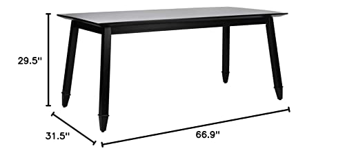 SAFAVIEH Home Collection Brayson Modern Black Rectangle Dining Table