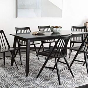 SAFAVIEH Home Collection Brayson Modern Black Rectangle Dining Table