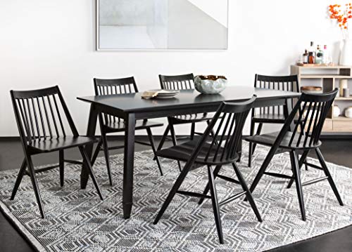 SAFAVIEH Home Collection Brayson Modern Black Rectangle Dining Table