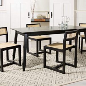 SAFAVIEH Home Collection Brayson Modern Black Rectangle Dining Table