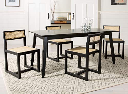 SAFAVIEH Home Collection Brayson Modern Black Rectangle Dining Table