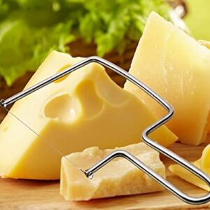 Kuchengerate Cheese Slicer Wire Cutter - Cheese Knives Slicers with Wire - Handheld Butter Cutter Tools for Soft Hard Block - Easy Fast Cutting Hard Or Semi Hard Block Cheeses - With Extra Wire