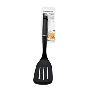 KitchenAid Gourmet Nylon Slotted Turner, one size, Matte Black