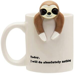 Decodyne Funny Sloth Coffee Mug - Cute Sloth Gifts For Women and Men - Best Friend Birthday Gifts for Women