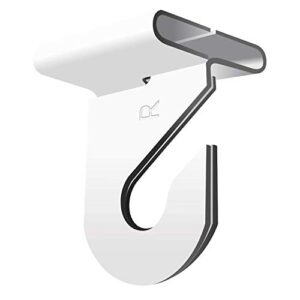 12 drop ceiling hooks for hanging lights & classroom ceiling decorations on drop ceiling tiles, aluminum t bar drop ceiling grid hooks, t track bar metal hooks, ceiling hanging hook holds 15lbs