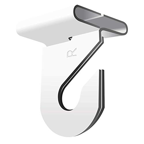 12 Drop Ceiling Hooks for Hanging Lights & Classroom Ceiling Decorations on Drop Ceiling Tiles, Aluminum T Bar Drop Ceiling Grid Hooks, T Track Bar Metal Hooks, Ceiling Hanging Hook Holds 15lbs