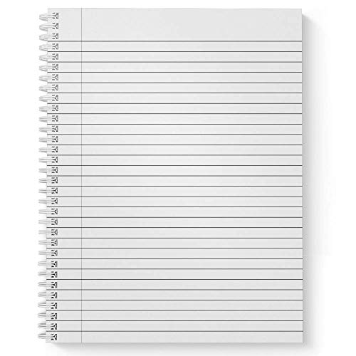 Softcover Majestically Awesome 8.5" x 11" Unicorn Spiral Notebook/Journal, 120 Wide Ruled Pages, Durable Gloss Laminated Cover, White Wire-o Spiral. Made in the USA