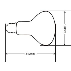 LUCKY HERP Reptile UVA UVB Mercury Vapor Bulb Lamp,Screw Thread,PAR38,160 Watt,Coated