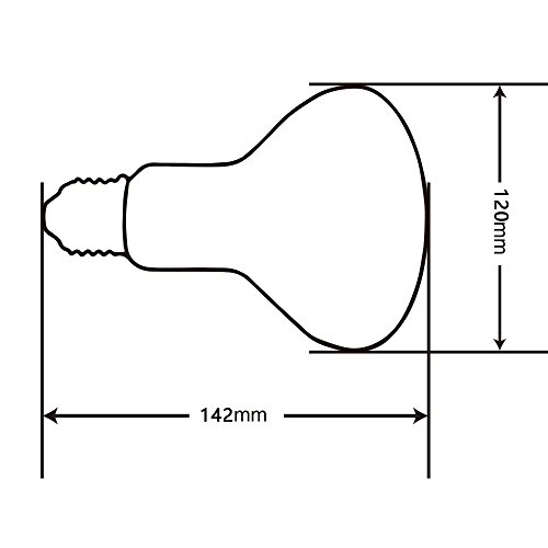 LUCKY HERP Reptile UVA UVB Mercury Vapor Bulb Lamp,Screw Thread,PAR38,160 Watt,Coated