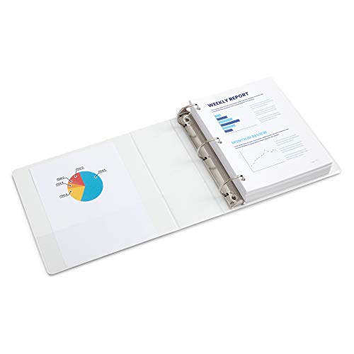 Extra Large 3 Ring Binders, 4 Inch Binder with Rugged Heavy Duty Design for Home, Office, and School, Holds up to 880 Sheets of 8.5 Inch x 11 Inch Paper, White, D Ring, 2 Pack of 4" Binders