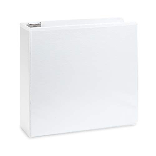 Extra Large 3 Ring Binders, 4 Inch Binder with Rugged Heavy Duty Design for Home, Office, and School, Holds up to 880 Sheets of 8.5 Inch x 11 Inch Paper, White, D Ring, 2 Pack of 4" Binders