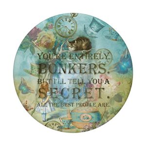 Alice In Wonderland Collage - Bonkers Quote PopSockets PopGrip: Swappable Grip for Phones & Tablets