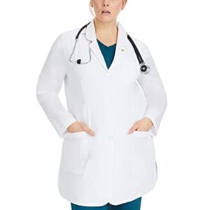 Healing Hands Lab Coat Women 4 Pocket Mid Length 5101 Fiona Womens Lab Coat The White Coat Modernist Collection White 2XL