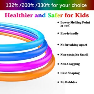 3D Printing Pen PCL Filament Refills 1.75mm, Pack of 20 Colors, Low Melting Temp of 70℃, High-Precision Diameter, Non-Toxic Non-Clogging(200 FT)（not Included 3D Pen）