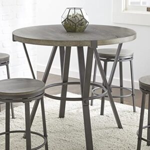 Steve Silver Portland 5 Piece Counter Height Dining Set in Gray and Brown