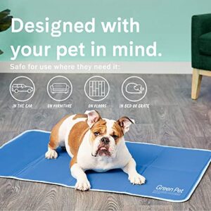 The Green Pet Shop Dog Cooling Mat, Medium - Pressure Activated Pet Cooling Mat for Dogs and Cats, Sized for Medium Sized Pets (21-45 Lb.) - Non-Toxic Gel, No Water Needed for This Dog Cooling Pad