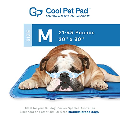 The Green Pet Shop Dog Cooling Mat, Medium - Pressure Activated Pet Cooling Mat for Dogs and Cats, Sized for Medium Sized Pets (21-45 Lb.) - Non-Toxic Gel, No Water Needed for This Dog Cooling Pad