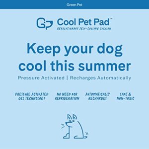 The Green Pet Shop Dog Cooling Mat, Medium - Pressure Activated Pet Cooling Mat for Dogs and Cats, Sized for Medium Sized Pets (21-45 Lb.) - Non-Toxic Gel, No Water Needed for This Dog Cooling Pad