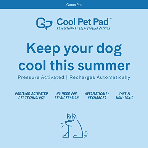 The Green Pet Shop Dog Cooling Mat, Medium - Pressure Activated Pet Cooling Mat for Dogs and Cats, Sized for Medium Sized Pets (21-45 Lb.) - Non-Toxic Gel, No Water Needed for This Dog Cooling Pad