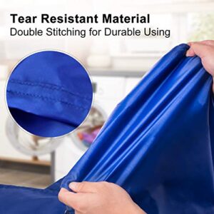 UFmeDorm Extra Large Heavy Duty Laundry Bags 2 Pack Travel Dirty Clothes Storage Organizer Drawstring Laundromat Sacks College Dorm XL Camp Tear Resistant Big Hamper Liner 28 x 43 inch Blue