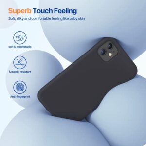 Miracase Liquid Silicone Phone Case Compatible with iPhone 11 6.1 inch(2019), Gel Rubber Full Body Protection Cover Case Drop Protection Case (Black)