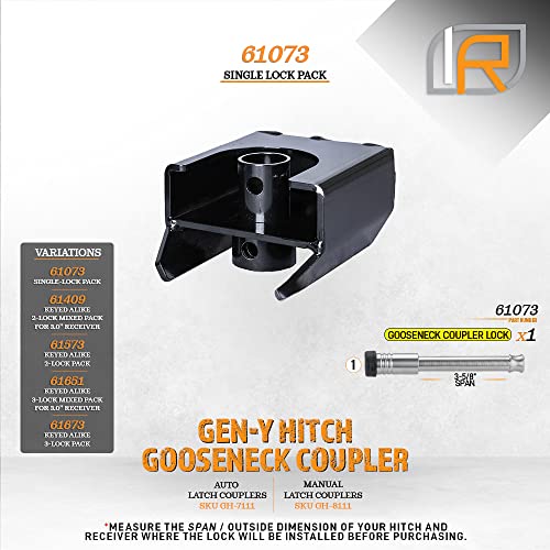 InfiniteRule Security 61073 | Hitch Lock (Fits: 3" Receiver | Gen-Y Hitch - 21K LB Series | Gen-Y Hitch - Auto Latch Gooseneck Coupler Lock | Rhino Hitch - 2" 10K LB Hitch)