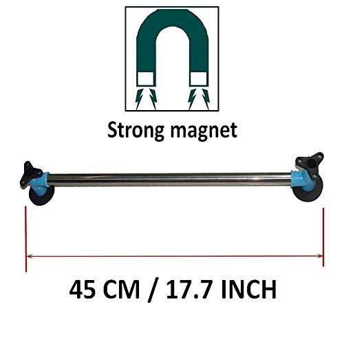 Strong Magnetic Towel Bar, Powerful Magnet Towel Holder Towel Hook Hanger — 18 INCH — Removeable Towel Rack — Great for Your Refrigerator, Kitchen Sink and Other Magnetic Surfaces