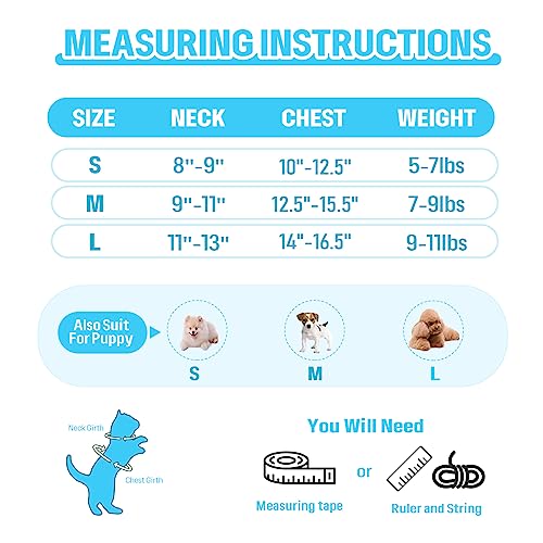 Supet Cat Harness and Leash Set for Walking and Small Dog Soft Mesh Harness Adjustable Vest with Reflective Strap Comfort Fit for Pet Kitten Puppy Rabbit