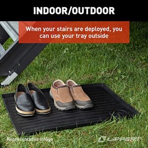 Lippert 801380 Solid Step Entry All-Weather Floor Tray for 5th Wheel RVs, Travel Trailers and Motorhomes, Black