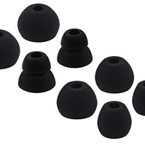 JNSA 8pcs Black Replacement Silicone Ear Tips Ear Buds Compatible with Powerbeats Pro Earphones - Black [Powerbeats Pro Ear Tip]