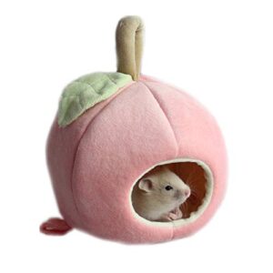 warm small pet animals bed, hamster hanging bed house, cute furit winter warm fleece nest for birds hamsters rat squirrels hedgedog chinchilla rabbits guinea pig parrots gerbil bed cage nest