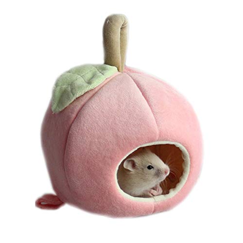 Warm Small Pet Animals Bed, Hamster Hanging Bed House, Cute Furit Winter Warm Fleece Nest for Birds Hamsters Rat Squirrels Hedgedog Chinchilla Rabbits Guinea Pig Parrots Gerbil Bed Cage Nest