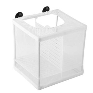 fish breeding incubator, fish tank breeder net multifunctional durable isolation mesh box fish breeding net aquarium fish tank incubator breeder with suction cup for fish tank breeder box