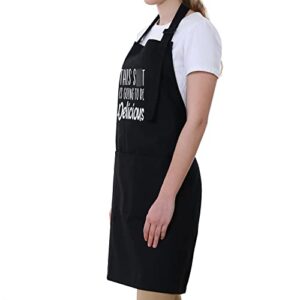 Miracu Funny Aprons for Men, Cooking Aprons for Women, Dad Apron, Fathers Day Apron Gifts for Husband, Boyfriend - Birthday Chef Gifts for Men, Fun BBQ Baking Grilling Kitchen Apron, Chef Grill Apron