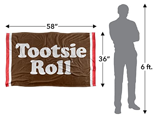 Trevco Tootsie Roll Wrapper Silky Touch Super Soft Throw Blanket 36" x 58"