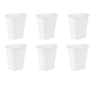 Sterilite 5.5 Gallon White Ultra Plastic Wastebasket Trash Can (12 Pack)