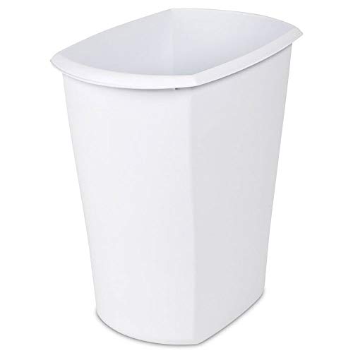 Sterilite 5.5 Gallon White Ultra Plastic Wastebasket Trash Can (12 Pack)