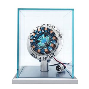 New Version 1:1 Iron Man Arc Reactor MK1,with LED Light, Tony Stark has a Heart Touch Sensitive, No Remote Control Required,Totally Easy Assembly ,USB Interface (with Display Case)