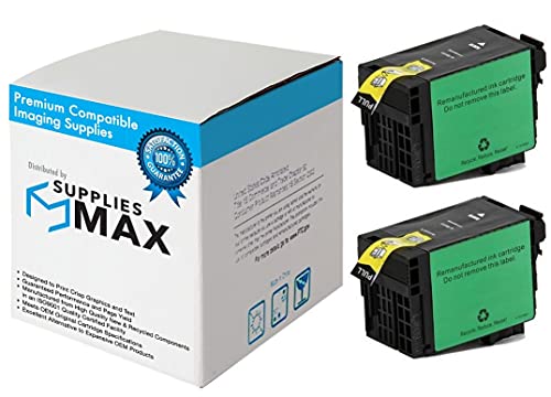 SuppliesMAX Remanufactured Replacement for WF-3620/3640/7110/7210/7610/7620/7710/7720 Black High Yield Inkjet (2/PK-1100 Page Yield) (NO. 252XL) (T252XL120-S-D1)