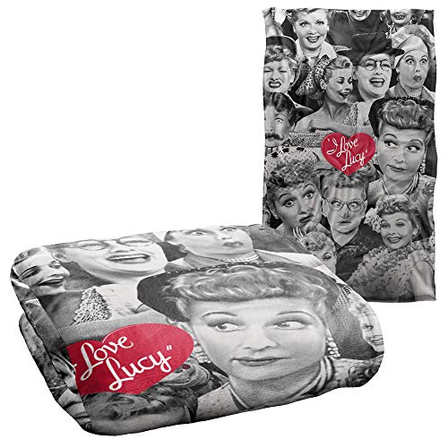 Trevco I Love Lucy Faces Silky Touch Super Soft Throw Blanket 36" x 58"